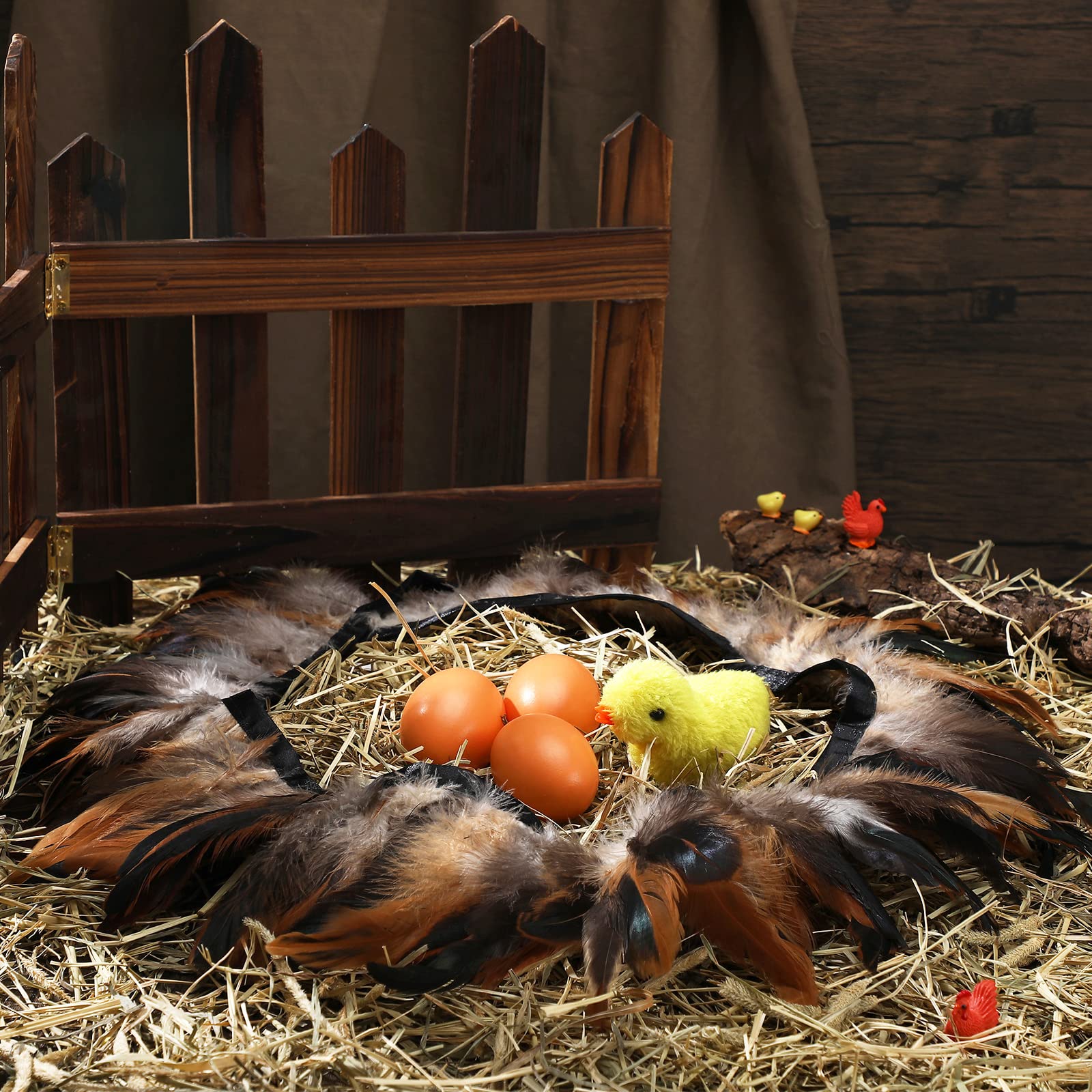 4 Pieces Comfort Feathers Feather Skirt Baby Chicken Supplies for Chick Brooder Heating Plate Chicken Coop Warmer Pad Poultry Incubator Heater Plate (12 x 12 Inch)
