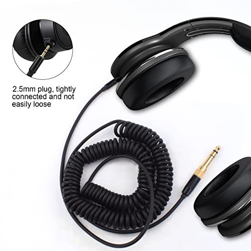 Alitutumao Spring Coiled Audio Cable Replacement Aux Cord Compatible with Bose Quietcomfort QC45 QC35 NC700 On-Ear 2/OE2i/Soundtrue/Soundlink Headphones, 6.35mm Adapter Included