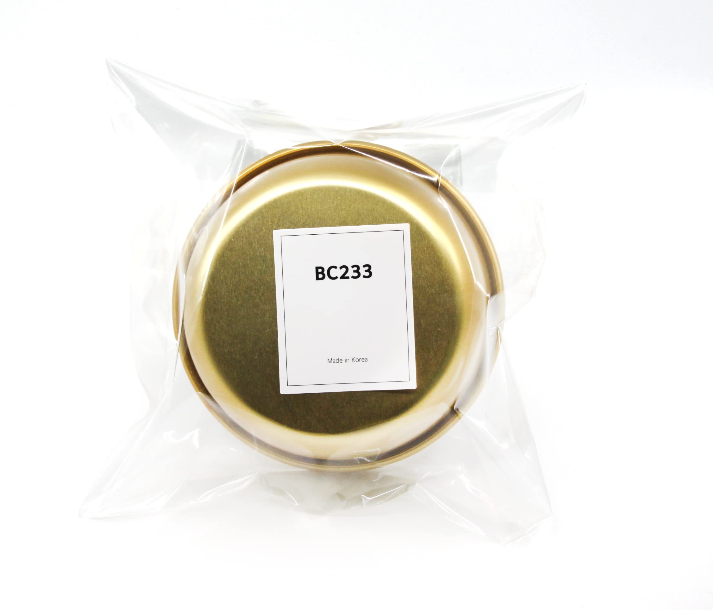 2 Pcs Korean Traditional Raw Rice Wine Bowls Korean Makgeolli Dongdongju Hiking Soup Dish Aluminum Yellow Made in Korea BC233 (Handle, Small 2 Pcs) (ZEESOON)