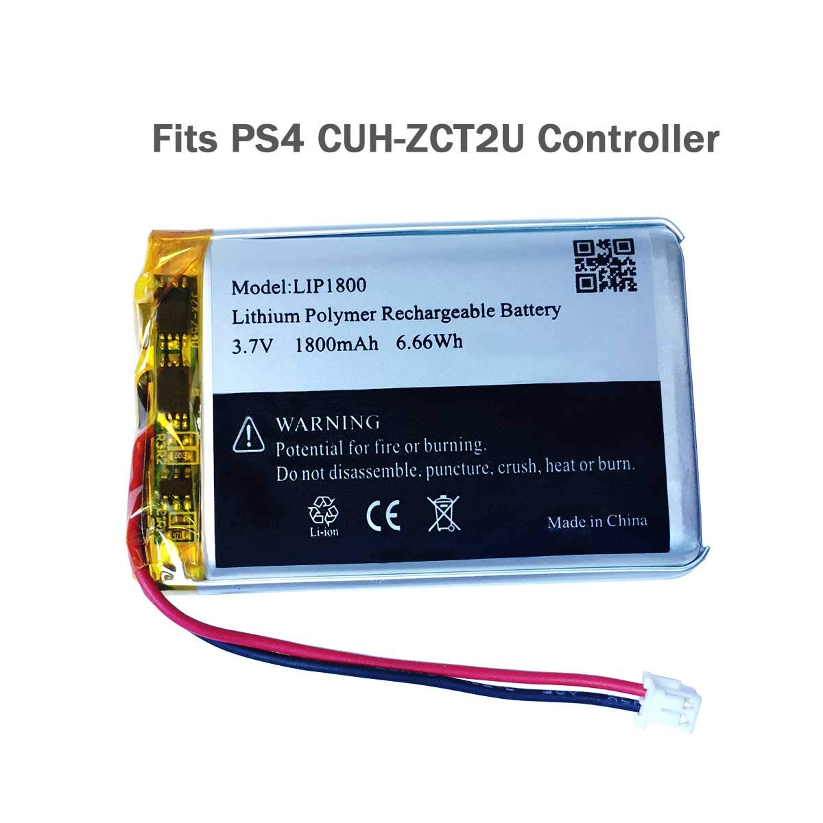 ACCTN XinlanTech 1800mAh Replacement Battery for Sony PS4 Pro Slim Cuh-zct2u Cuh-zct2e Gaming Controller and Playstation 5 Pulse 3D Headset Battery Replacement