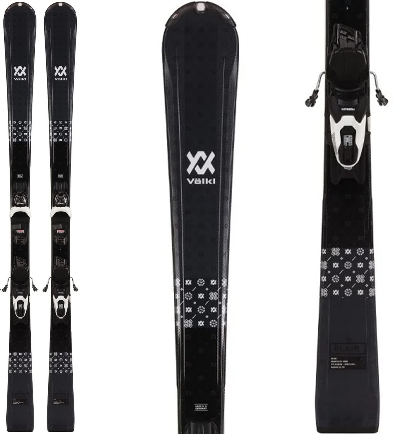2023 Volkl Flair 7.2 USA Skis w/ VMotion 10 GW Bindings (165)
