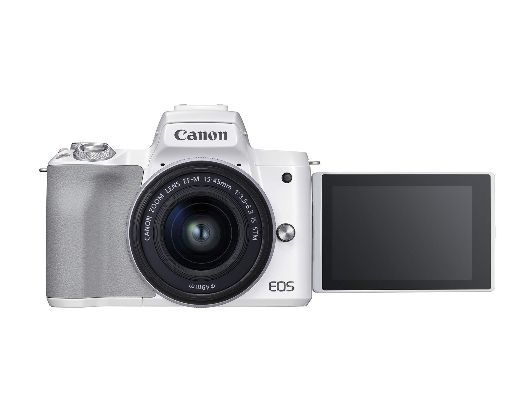 Canon EOS M50 Mark II + EF-M 15-45mm is STM Kit White (Renewed)
