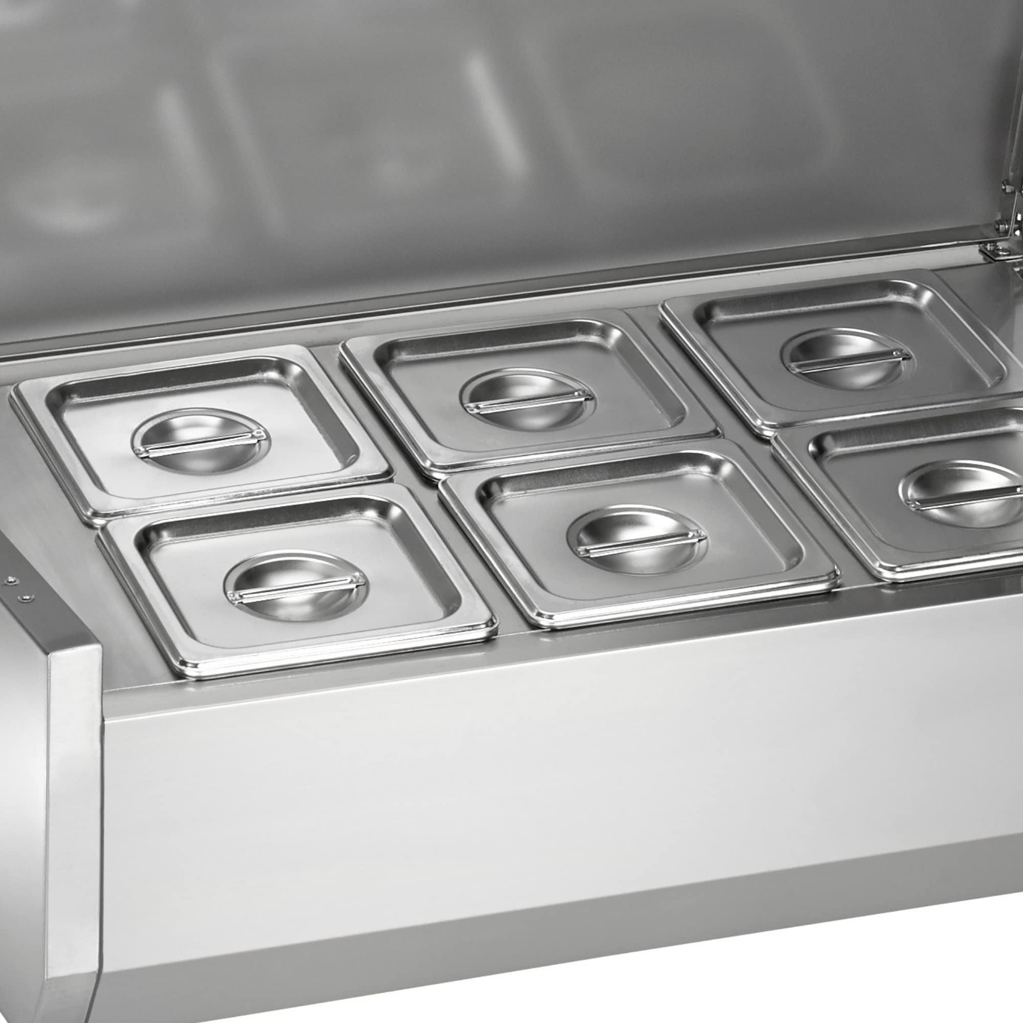 Arctic Air ACP40 40" Countertop Refrigerated Sandwich/Salad Condiment Prep Table Station, 6 Pans, Stainless Steel, 115v