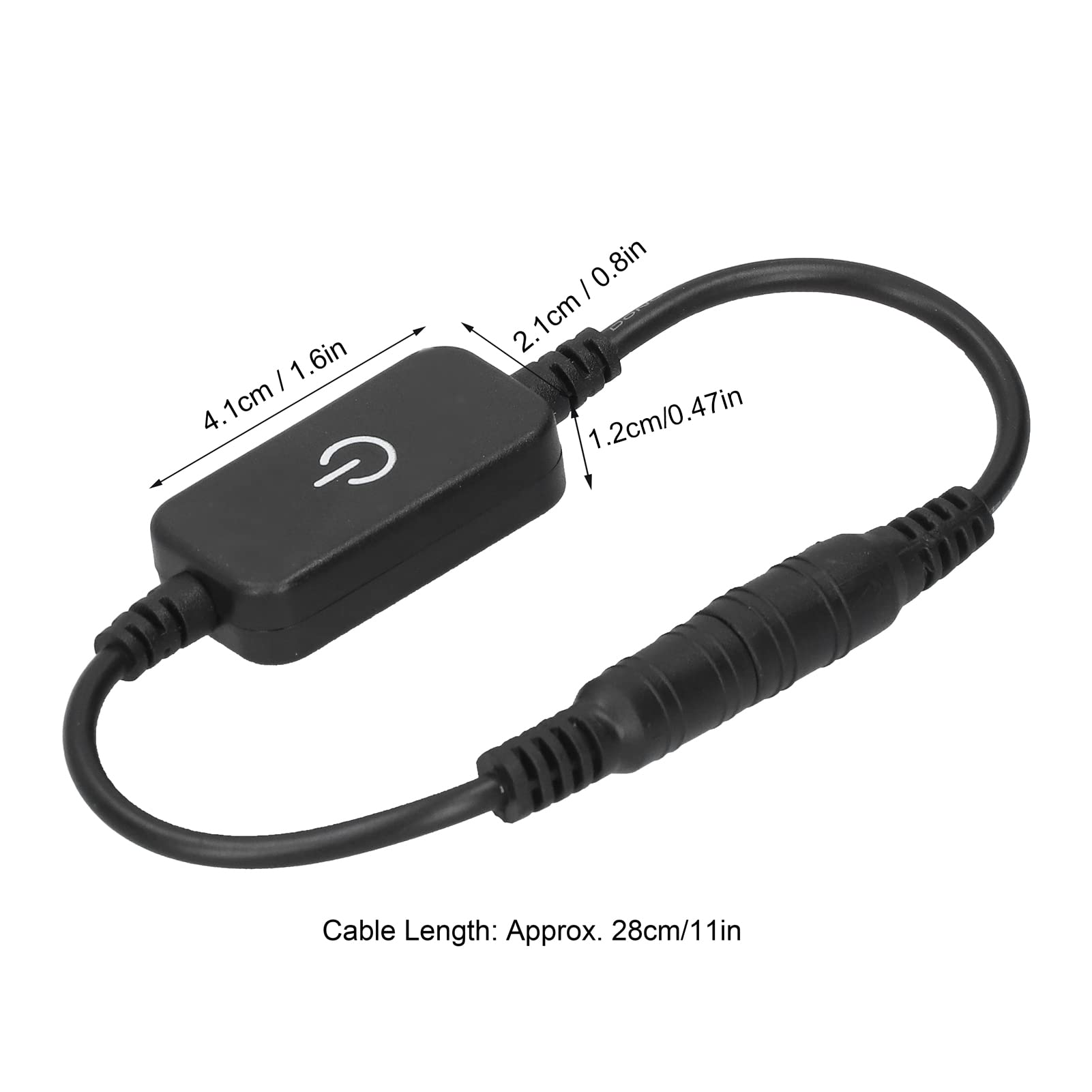 2 Pcs LED Strip Dimmer, DC 12-24V 4A Dimming On Off Switch Controller Light Switch Dimmer for Single Color Strip Light