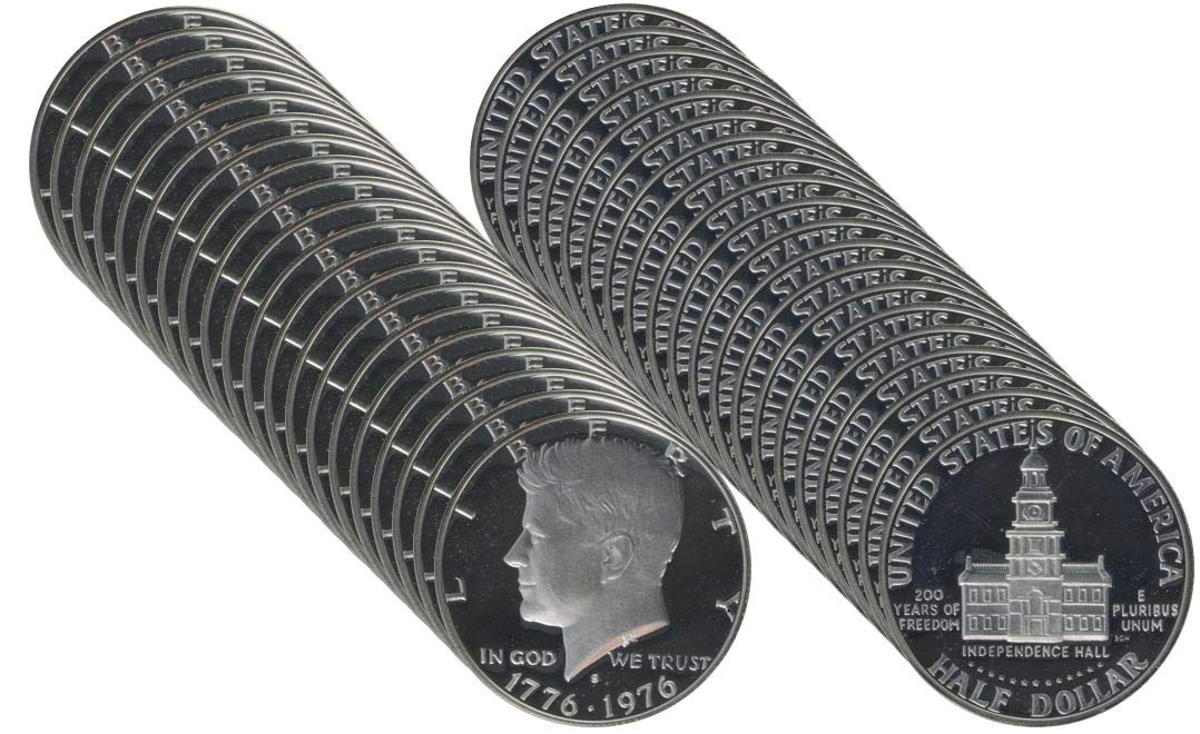 1976 S Kennedy Half Dollar Silver Proof 40% Silver Proof Half Dollars Bicentennial Good