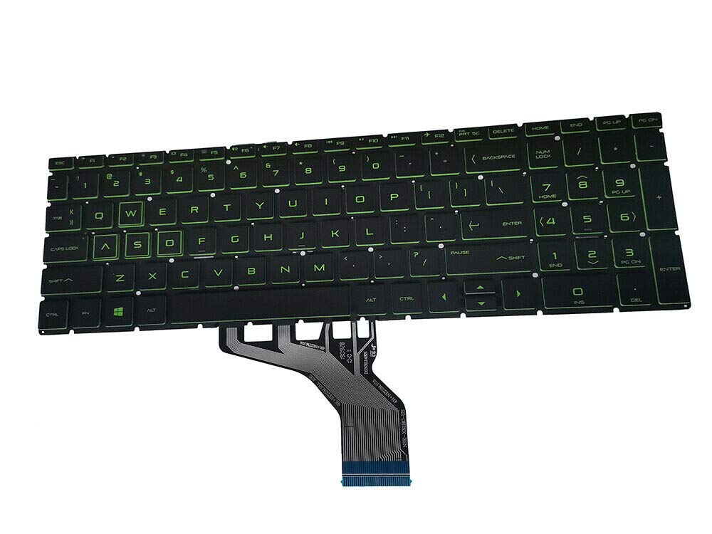 New US Green English Backlit Laptop Keyboard (Without palmrest) Replacement for HP Pavilion Gaming 15-DK 15-DK0096WM 15-DK1008CA 15-DK1010CA 15-DK1020CA 15-DK1035NR 15-DK1082NR 15-DK1095NR