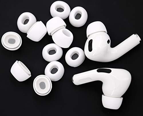 6 Pairs Compatible with AirPods Pro and Pro 2 Ear Tips Buds, Small Size Replacement Silicone Rubber Eartips Earbuds Gel Cover Accessories Compatible with AirPods Pro 2 and Pro - Small White