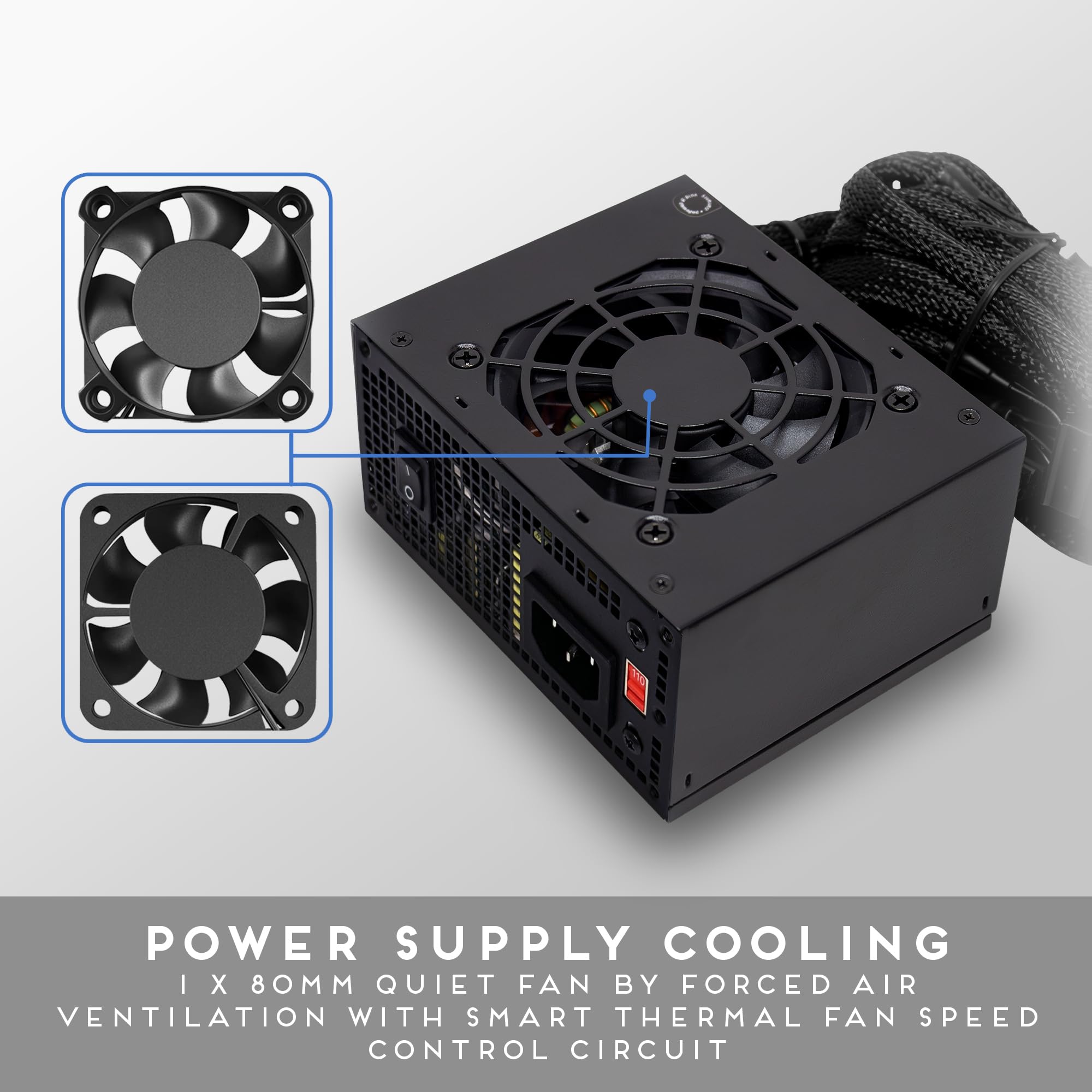 APEVIA SFX-AP400W Mini ITX Solution / Micro ATX / SFX 400W Power Supply