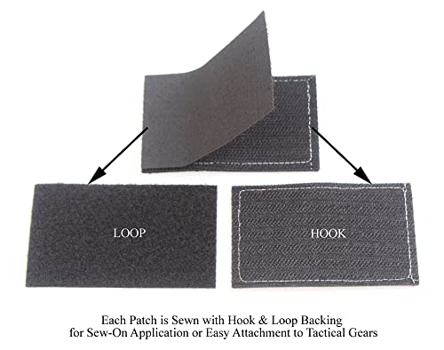4 PCS Tactical Patches of USA US American Flag, with Hook and Loop for Backpacks Caps Hats Jackets Pants, Military Army Uniform Emblems, Size 3x2 Inches