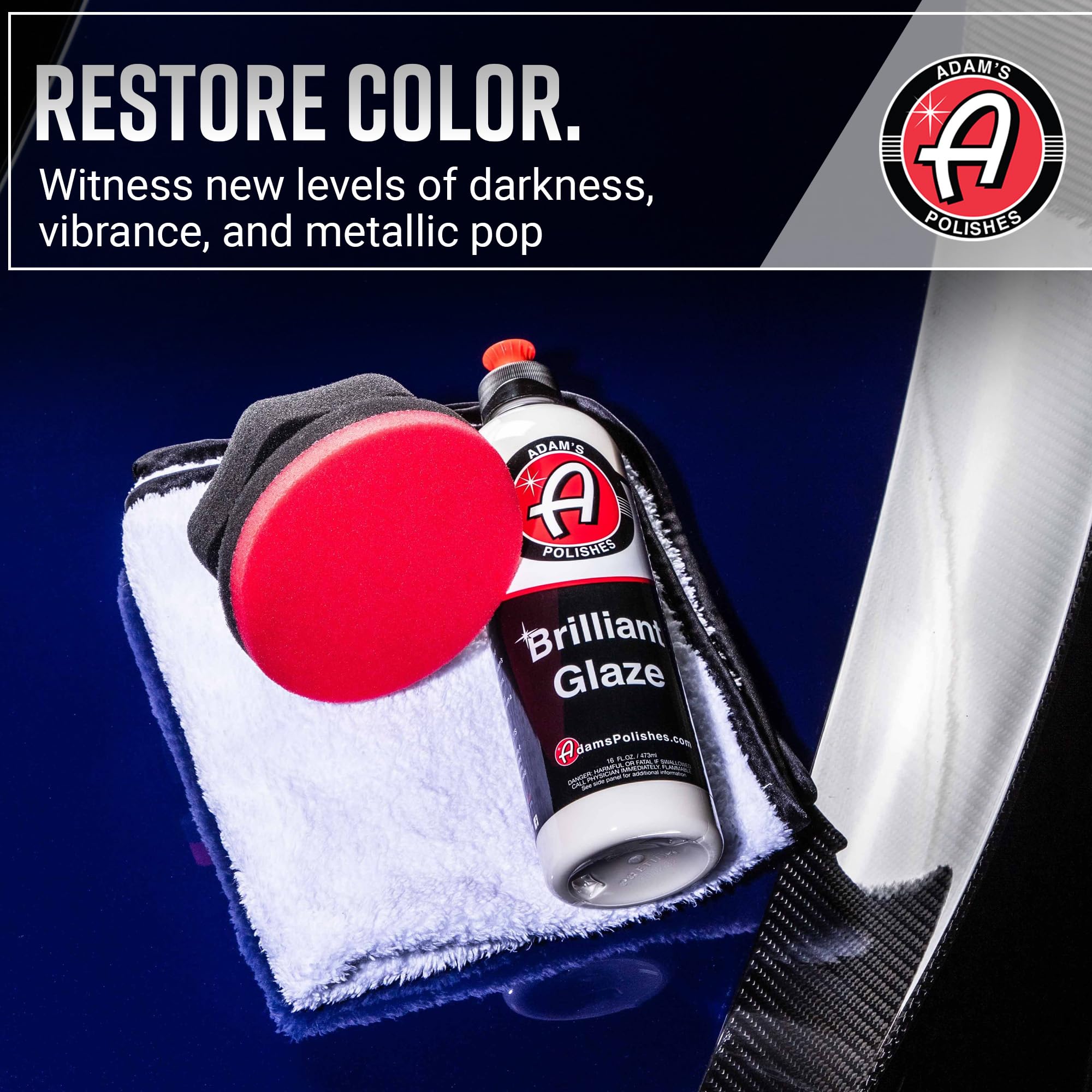Adam's Polishes Brilliant Glaze 16oz - Amazing Depth, Gloss and Clarity - Achieve that Deep, Wet Looking Shine - Super Easy On and Easy Off