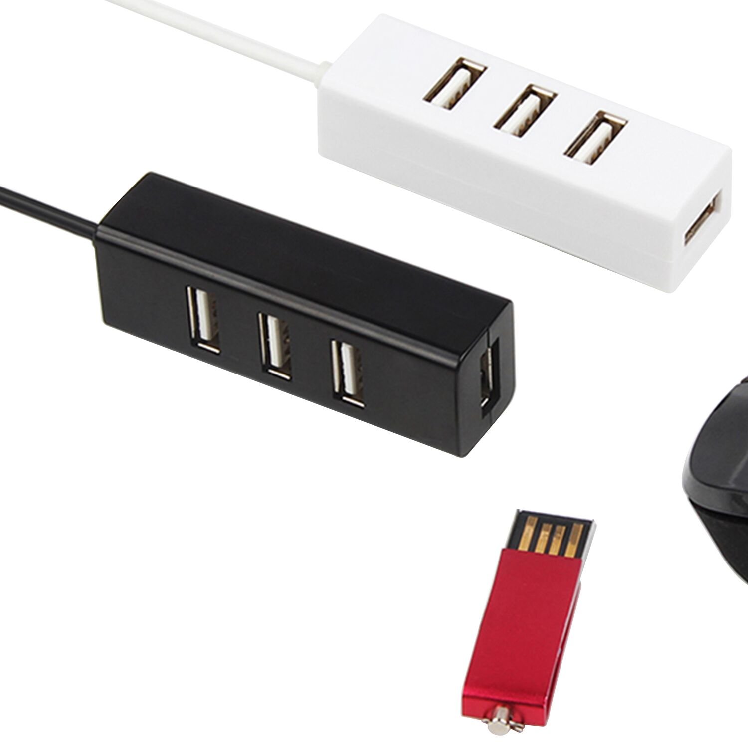 Apoi 4-Port USB 2.0 Hub with for iMac, MacBook, MacBook Pro, MacBook Air, Mac Mini, Chromebook, Surface Pro, Surface Book, PC- White