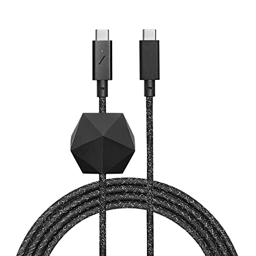 Native Union Type-C Desk Cable â USB-C to USB-C 8ft Ultra-Strong Non-Slip Charging Cable with Anchor Weight Compatible with iPhone 16, MacBook Pro 14" M3, Air 13"/15", Surface Go 3 (Cosmos)