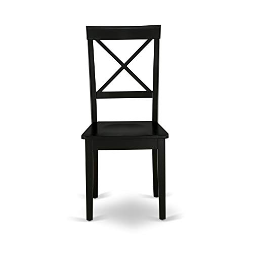 East West Furniture DLBO5-BLK-W Dining Set, 5