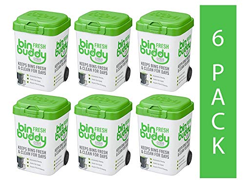 Bin Buddy Fresh Citrus, 450g, Pack of 6, Bin Freshener Deodoriser Powder, Leaves Your Bin Smelling Great, Suitable for Indoor and Outdoor Bins