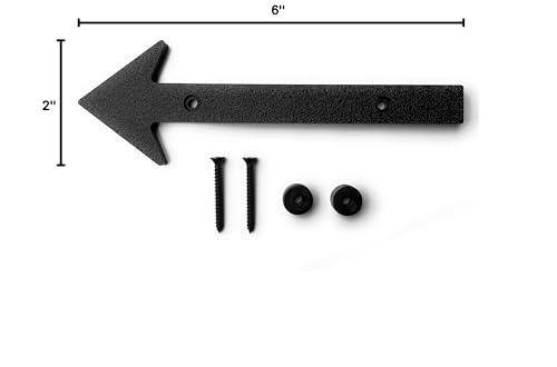 GoHomeNumbers Plastic Arrow Sign, 6 inches long with hardware included, 6 inches, Black