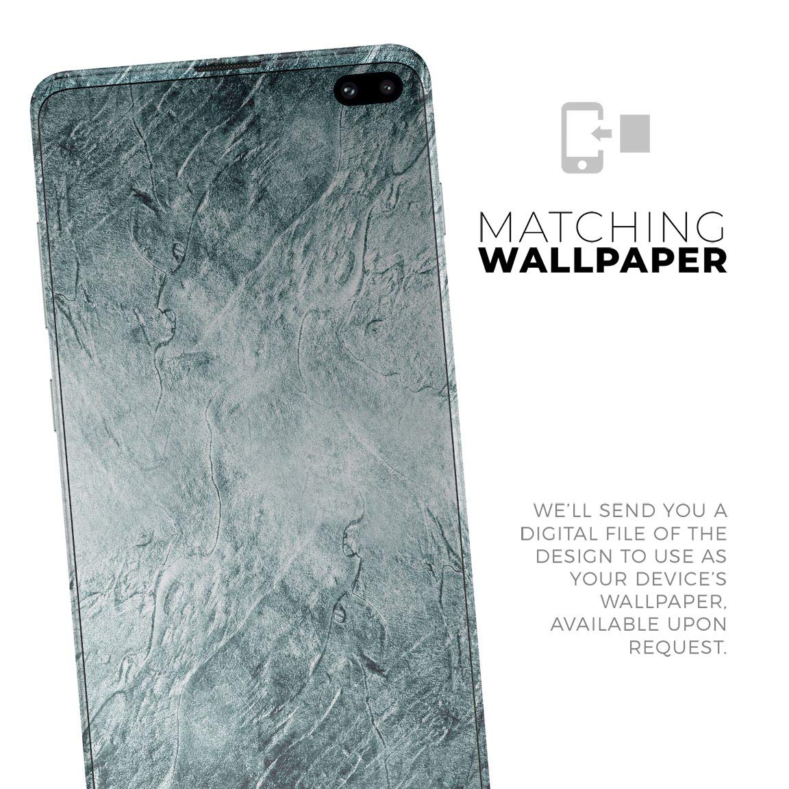 DesignSkinz Grungy Teal Wavy Abstract Surface Protective Vinyl Decal Wrap Skin Cover Compatible with The Samsung Galaxy S20 (Screen Trim & Back Glass Skin)