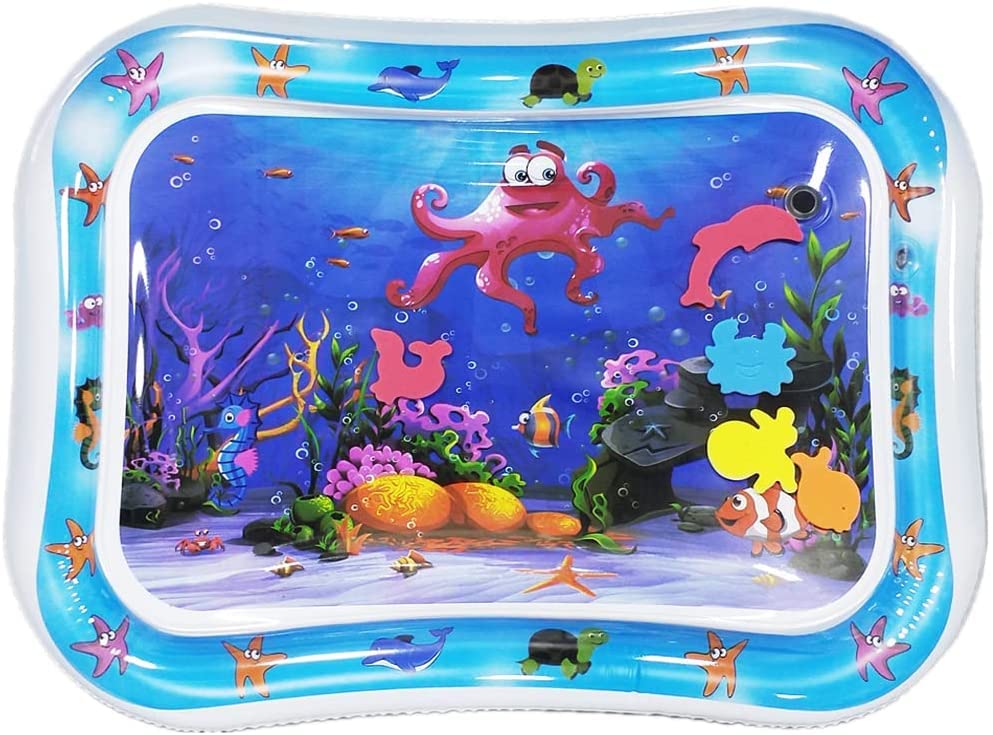 CARYWON Inflatable Tummy Time Mat Premium Baby Water Play Mat Baby Activity Center Tummy Time Water Mat Water Play Mat for Babies Promote Development Baby Gifts