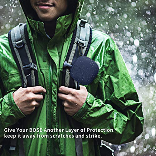 Aotnex Silicone Case for Bose SoundLink Micro Bluetooth Speaker, Super Soft Waterproof Shockproof Cover with Portable Metal Hook Fits Bose Micro Speaker for Secure Outdoor Protection(1 Pack) (Blue)