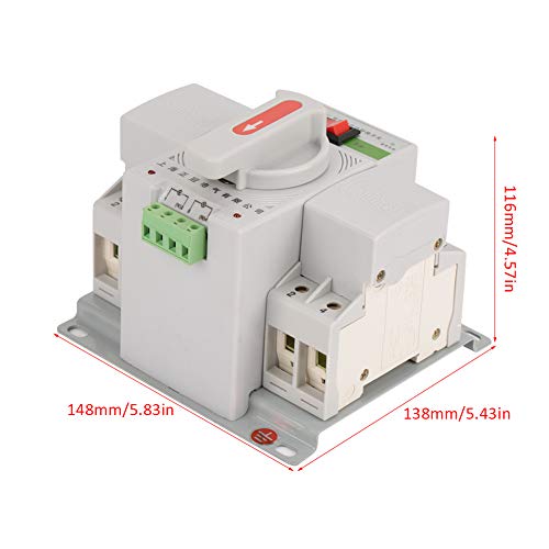 220V 63A Automatic Transfer Switch Mini Intelligent Dual Electronic Power Circuit Breaker (2P)