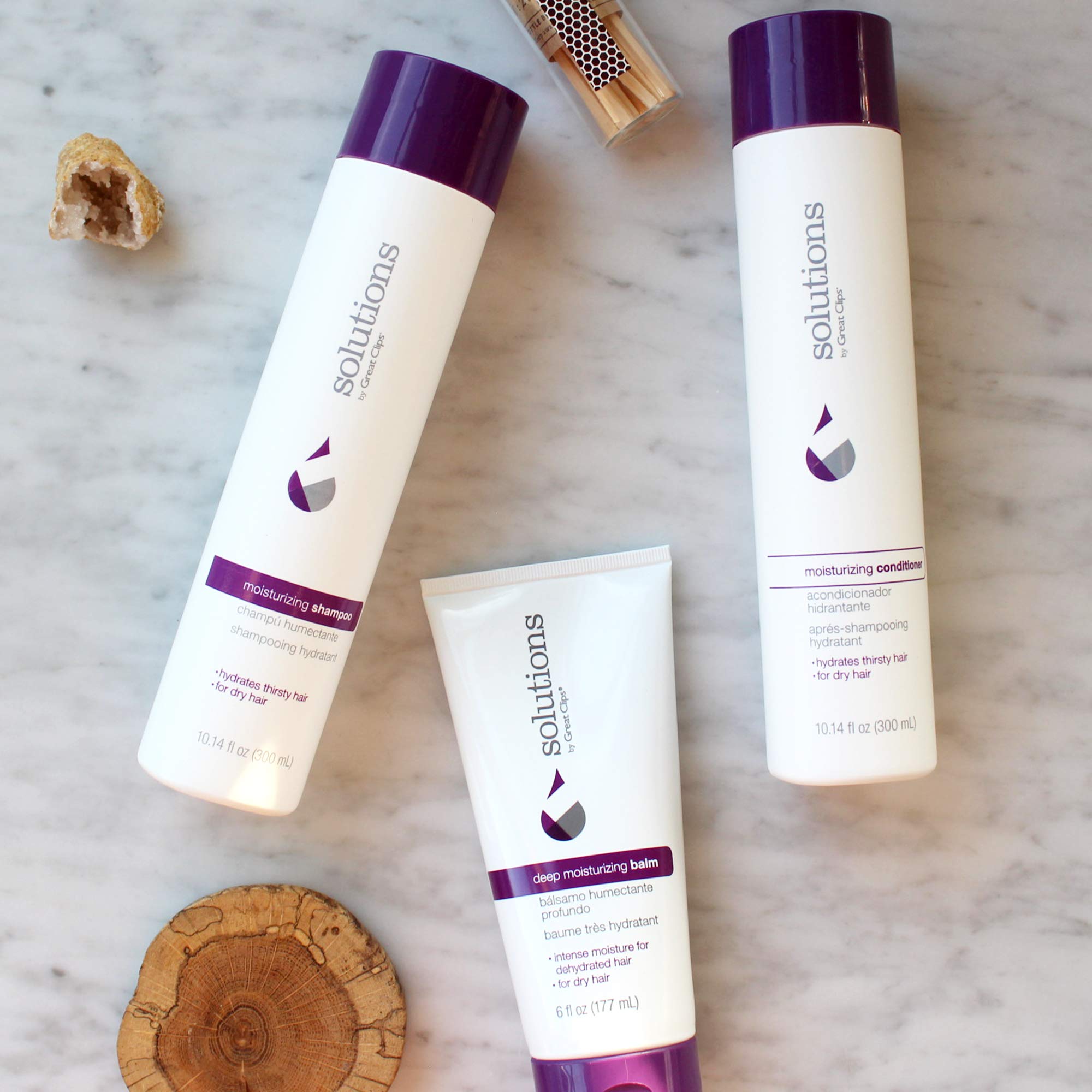 GREAT CLIPS Solutions Moisturizing Shampoo, 10oz | Repairs & Restores Damaged Hair | For Dry, Coarse, or Curly Hair