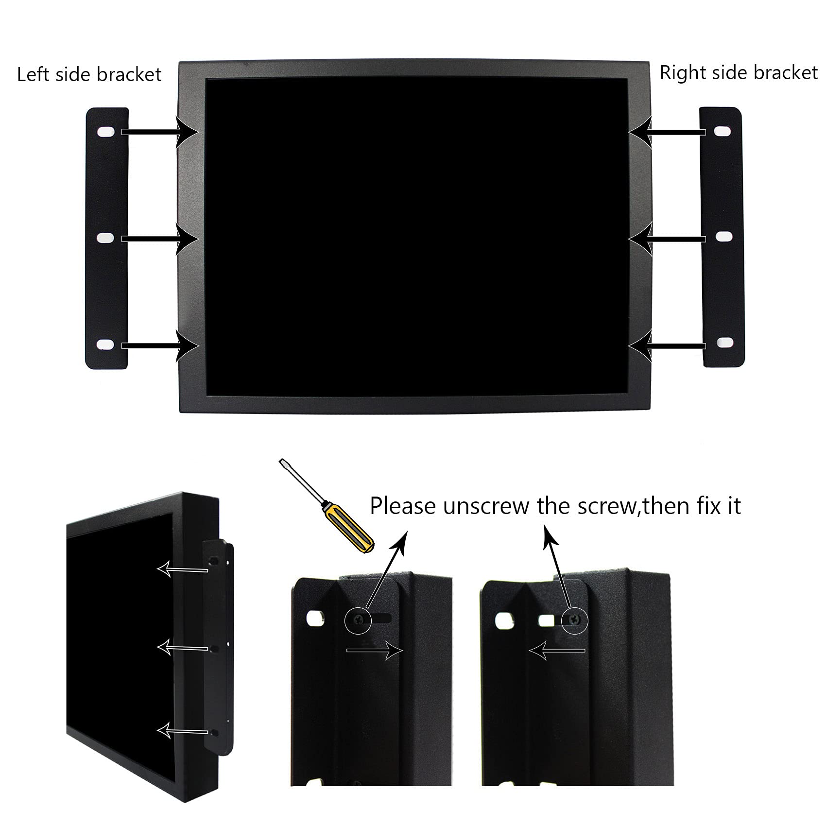 VSDISPLAY 10.4 Inch 800x600 Portable LCD Monitor VS104ZJ01 Extra Display Screen with HD-MI DVI VGA Input,Built-in Dual Speakers