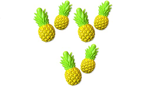3 Pairs (6 Ct) Pineapple Clip, Beach Towel Clips Jumbo Size for Beach Chair, Cruise Beach Patio, Pool Accessories, Household Close Snacks Clip, Baby Stroller by C&H Solutions