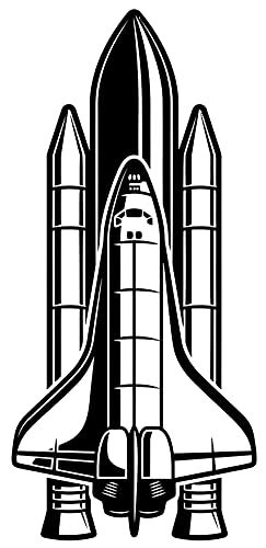 Wall Stickers for Kids Boys Bedroom Rocket Ship Outer Space Planet Decals Removable Vinyl Window Door Murals Astronaut Decoration (16.5" x 35.4")