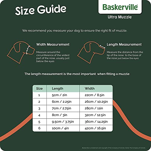 BASKERVILLE Ultra Dog Muzzle- Tan Size 4, Perfect for Medium Dogs, Prevents Chewing and Biting, Basket allows Panting and Drinking-Comfortable, Humane, Adjustable, Lightweight, Durable