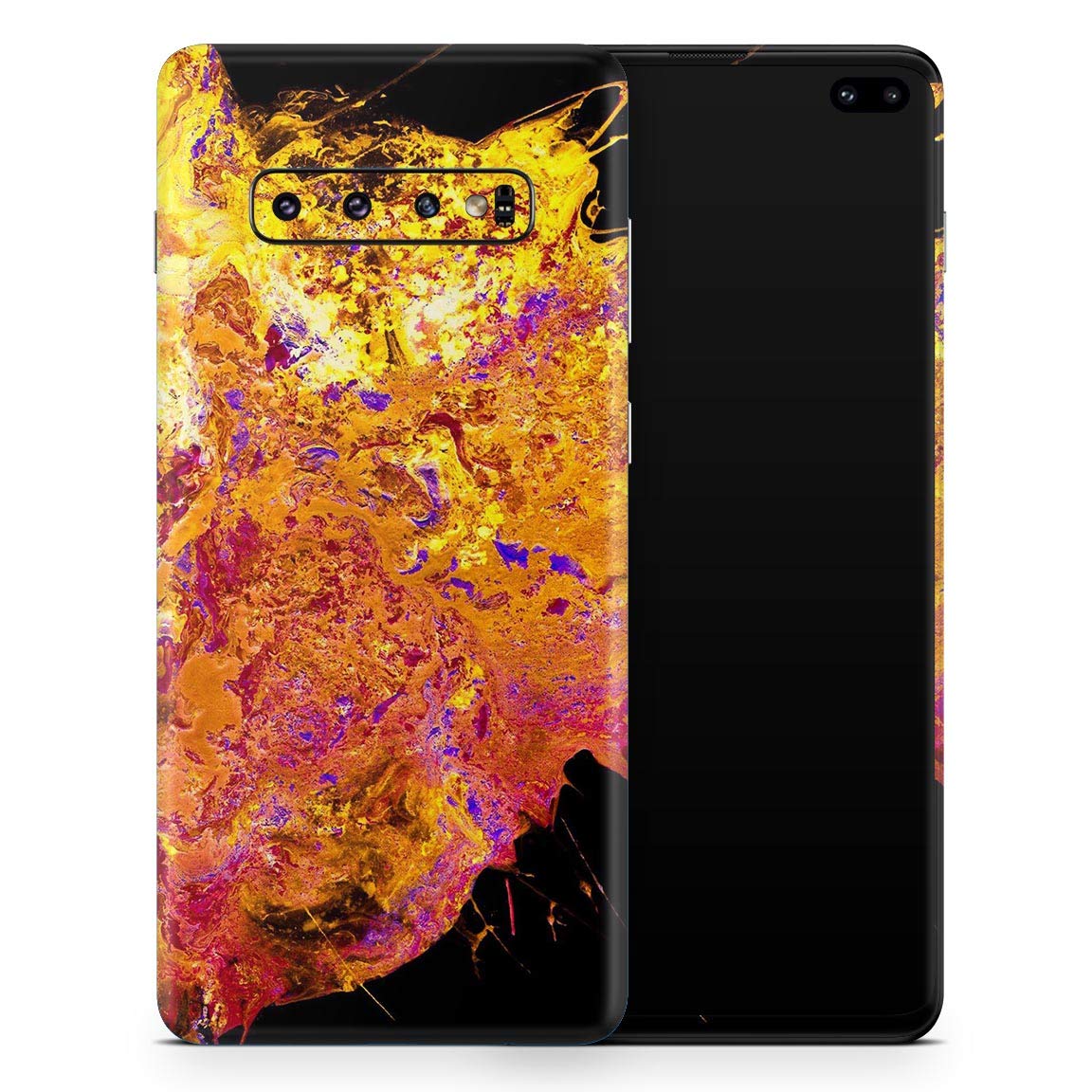 DesignSkinz Liquid Abstract Paint V7 Protective Vinyl Decal Wrap Skin Cover Compatible with The Samsung Galaxy S20 (Screen Trim & Back Glass Skin)