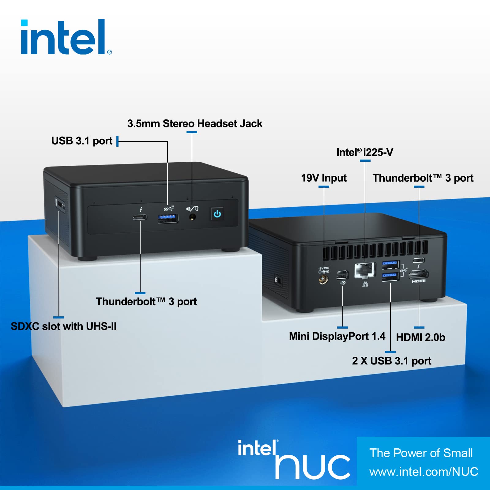Intel NUC 11, NUC11PAHi5 Canyon Mini PC Desktop, Win 10 Pro Mini Computer, Core i5-1135G7 Processor, 4Core,8MB Cache, 28W Iris Xe Graphics, WiFi6, Thunderbolt 3 (16GB RAM+512GB PCIe SSD)