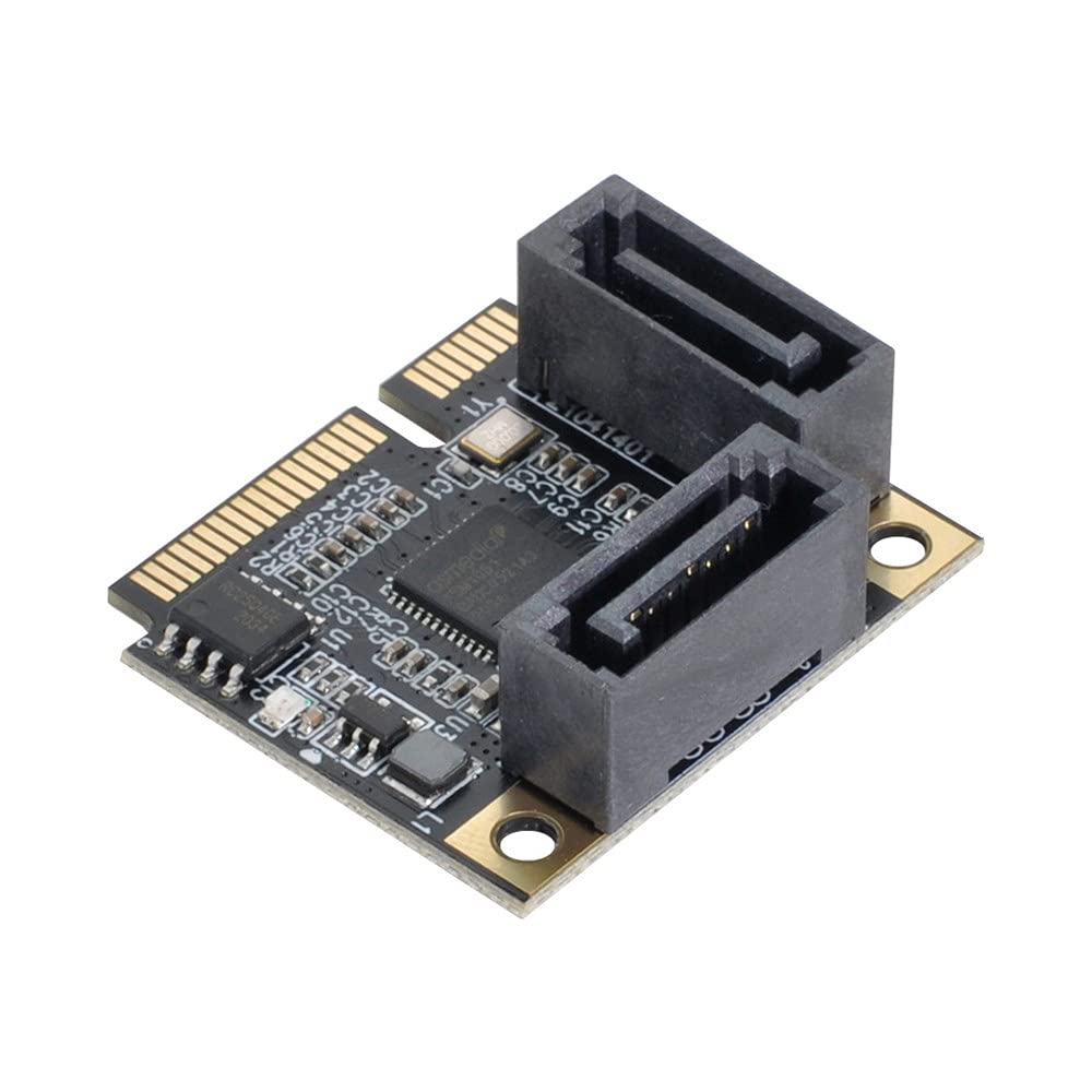 xiwai Mini PCI-E PCI Express to SATA 3.0 Dual Ports Adapter Converter Hard Drive Extension Card