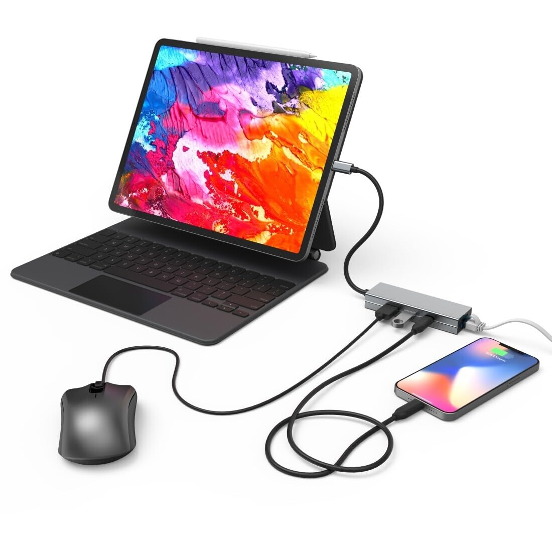 HAMA 00200108 Station d'accueil USB 3.2 Gen 1 (3.1 Gen 1) Type-C Gris