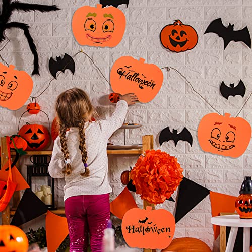 48Pcs Pumpkin Cutouts Paper 9. 5ββx 7.5ββ Thanksgiving Pumpkin Shape Cut-Outs Halloween Classroom Decorations for Fall Harvest Autumn Back to School Party Supplies Bulletin Board Kids Craft Project