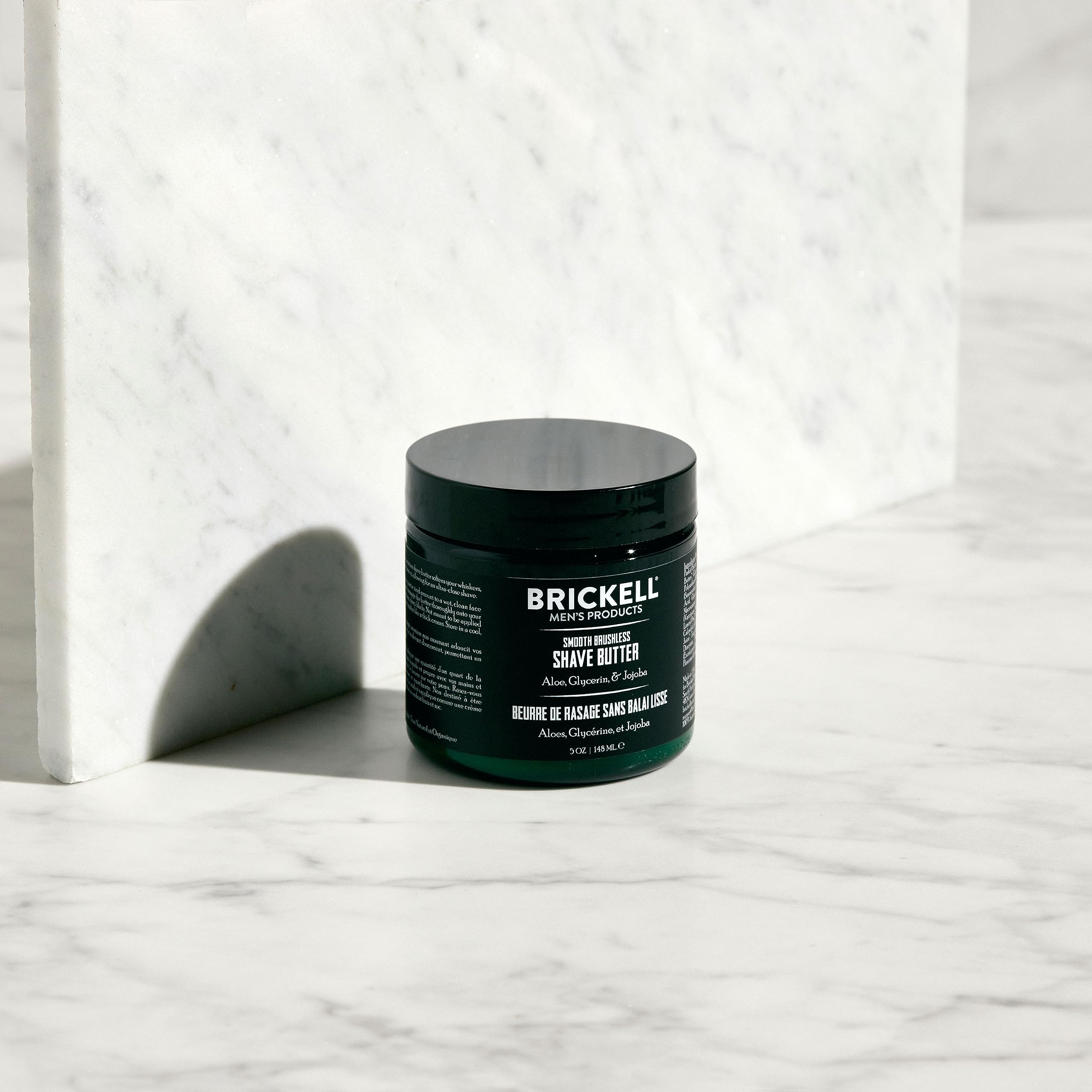 Brickell Men's Smooth Brushless Shave Butter for Men, Natural and Organic Smooth Shaving Butter to Fight Nicks, Cuts and Razor Burn, 5 Ounce, Scented