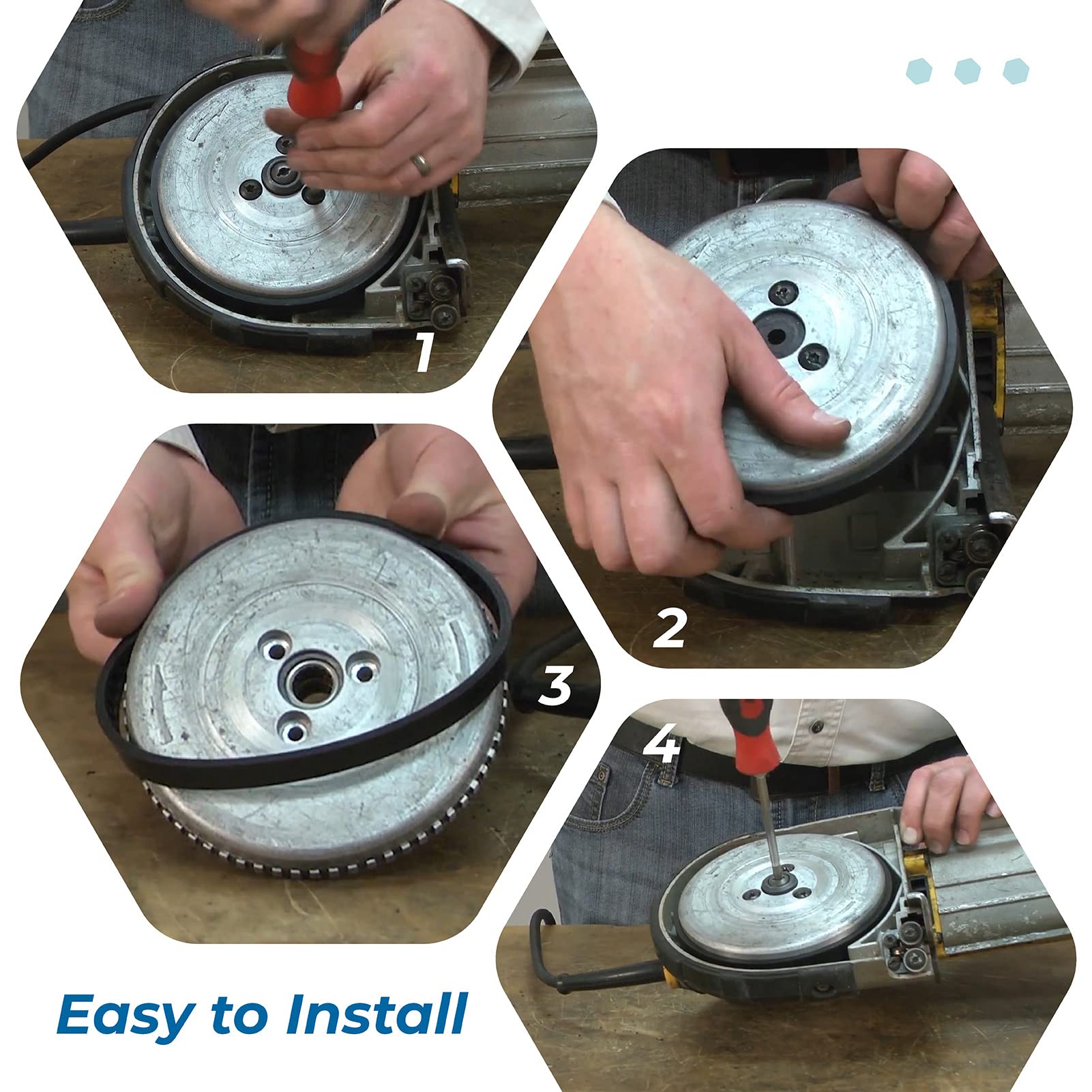 45-69-0010 Blade Pulley Tire Replacement for Milwaukee Band Saws Deep Cut 6230 6232-6 6225 6232 6227-2 Pack