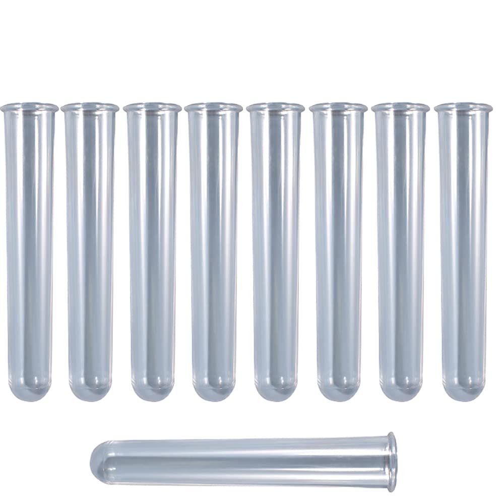 9Pcs Clear Test Tubes for Plant Propagation Station Hydroponic/Flowers for Home Office Desktop Decoration(Test Tube)