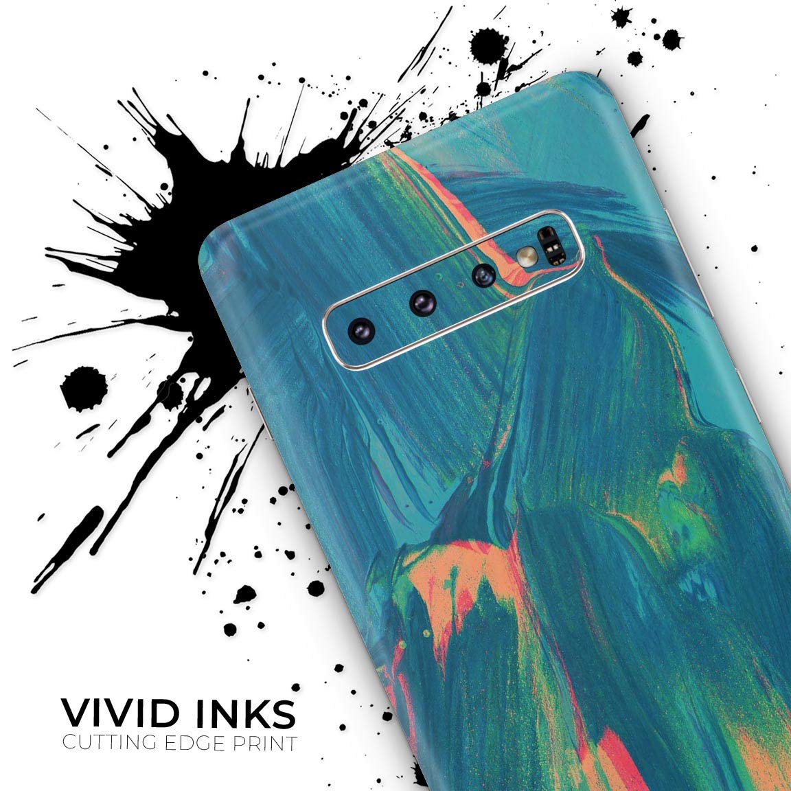 DesignSkinz Liquid Abstract Paint Remix V89 Protective Vinyl Decal Wrap Skin Cover Compatible with The Samsung Galaxy S20 (Screen Trim & Back Glass Skin)