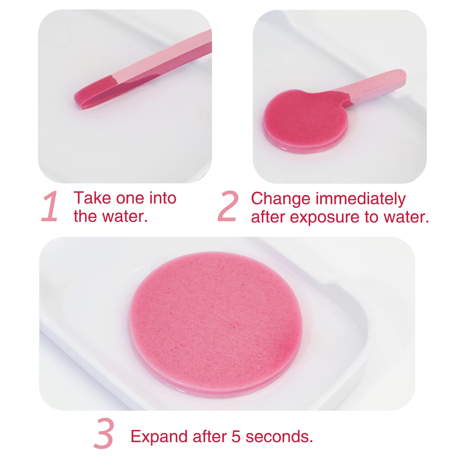 120 Pcs Facial Sponge Compressed,Face Cleansing Sponge Makeup Removal Sponge Pad,Exfoliating Wash Round Sponge for Women,Girls(Pink,Yellow)