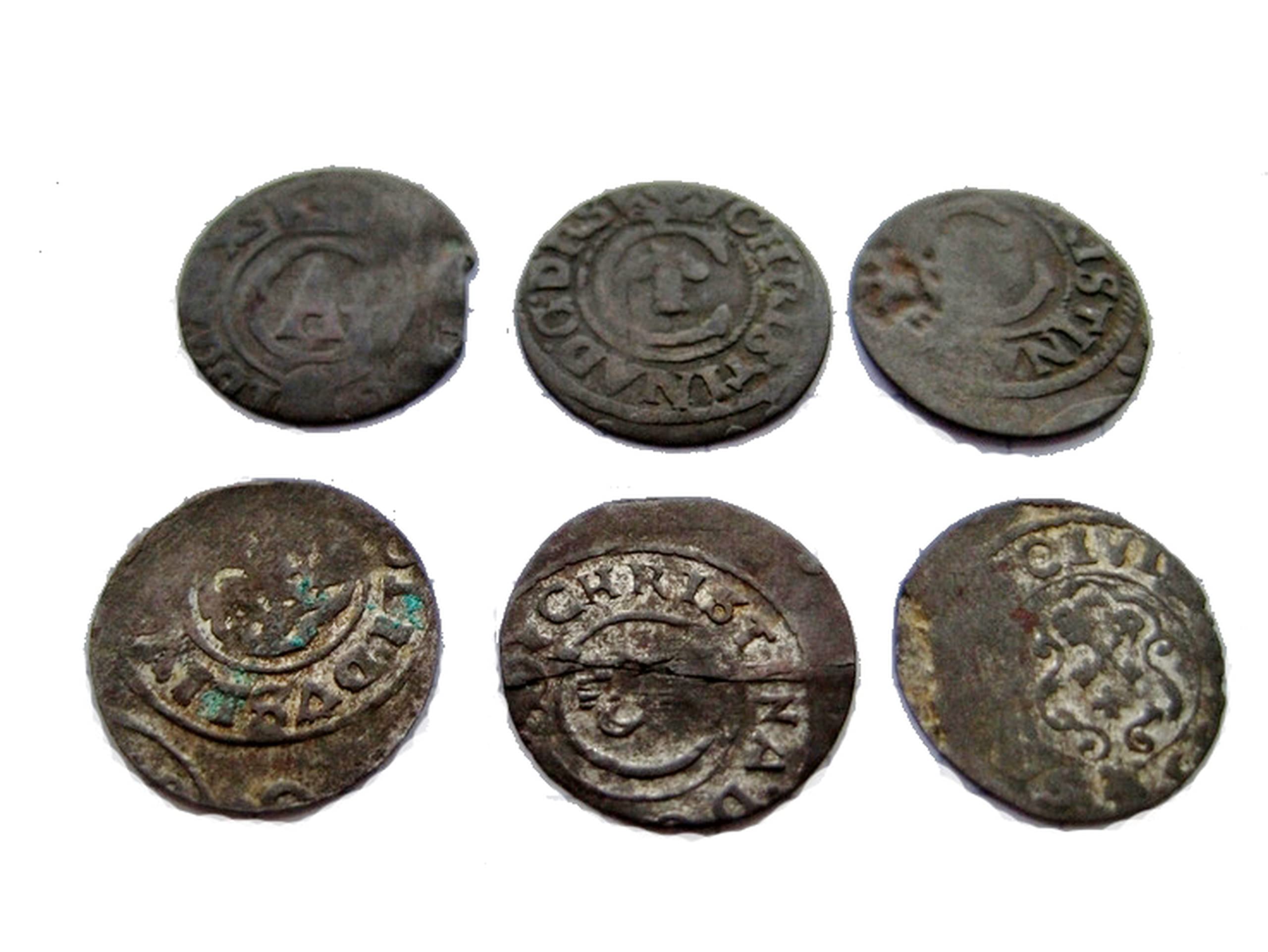 1700 no Set of Silver Coins Solidus Riga (Lativia,Estonia) 17 century solidus Seller Good