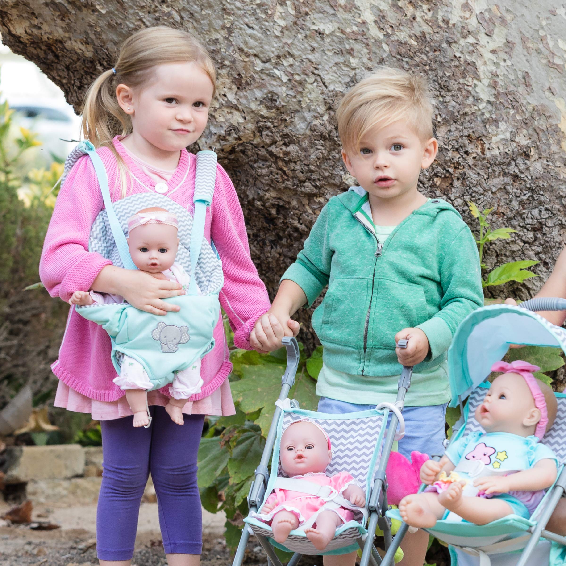 ADORA Baby Doll Carrier with Adjustable Straps and Machine Washable Material, Fits Dolls & Stuffed Animals Up to 20 inches, Birthday Gift for Ages 2+ - Zig Zag