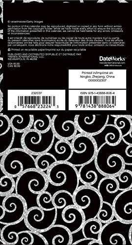 2023-2024 Silver Glitter (Bilingual French) Pocket Planner