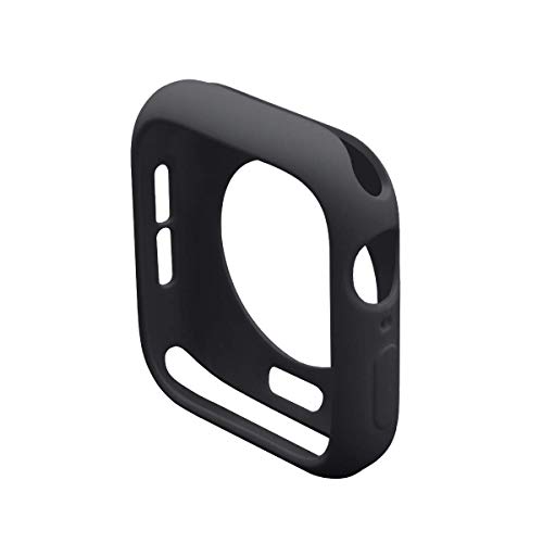 Hontao Ultra Thin Soft TPU Shockproof Bumper Case for iWatch Apple Watch Series SE 6/5/4 Black 44mm