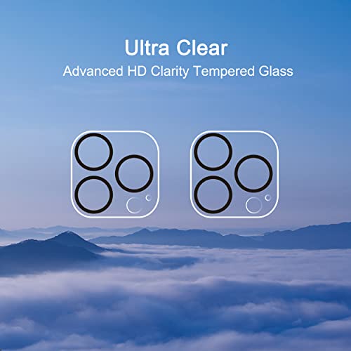 Ailun Camera Lens Protector for iPhone 13 Pro 6.1" & iPhone 13 Pro Max 6.7",Tempered Glass,9H Hardness,Ultra HD,Anti-Scratch,Easy to Install,Case Friendly [Does not Affect Night Shots] [2 Pack]