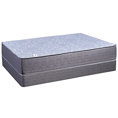 Nutan 11-Inch Firm Foam Encased Euro Top Gel Infused Innerspring Mattress and 8" Wood Box Spring/Foundation Set, Full