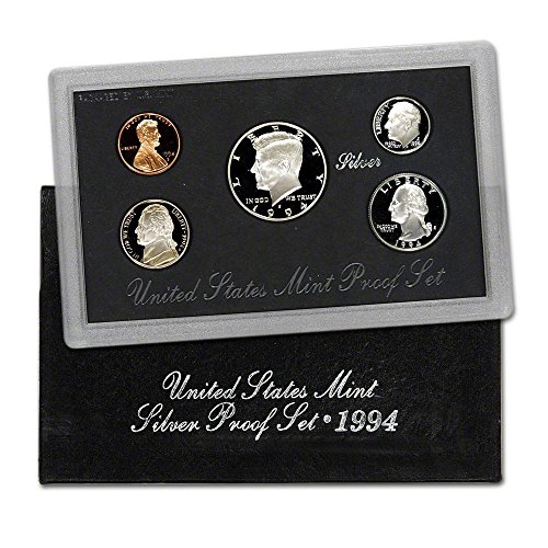 1994 S U.S. Mint Silver Proof Set - 5 Coins - OGP Cent US Mint Mint State