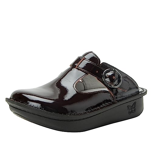 Alegria Classic - Timeless Comfort, Arch Support and Style Women's Shoe for Everyday Elegance and Slip-Resistant - Nursing and Healthcare Professionals Black Cherry 9.5-10 M US