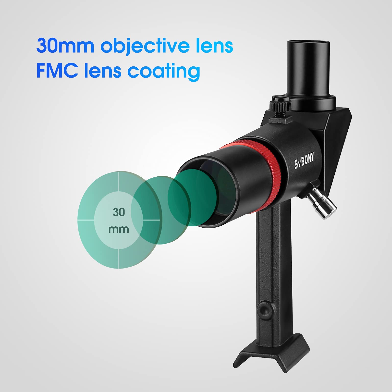 SVBONY SV182 Finderscope, Right-Angle Correct-Image Optical Finder, 6x30 Finder Scope for Astronomy Telescope, with Crosshair and Bracket