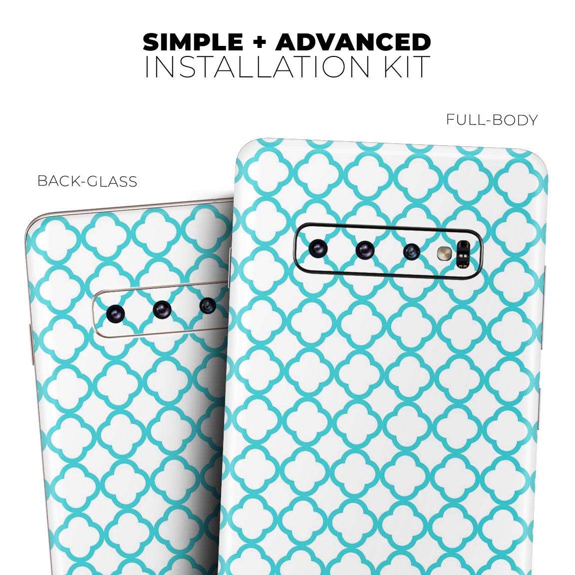 DesignSkinz Moracan Teal on White Protective Vinyl Decal Wrap Skin Cover Compatible with The Samsung Galaxy S20 (Screen Trim & Back Glass Skin)