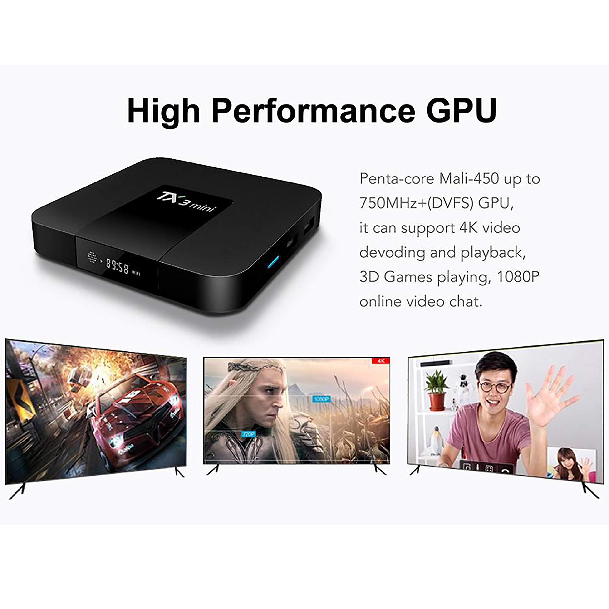 TX3 Mini Pro Smart TV Box Android 8.1 Amlogic S905W RAM 2GB ROM16GB 4K H.265 Dual Band WiFi 2.4G&5.8G BT4.2 Set Top Box Media Player TX3 Mini 2+16GB