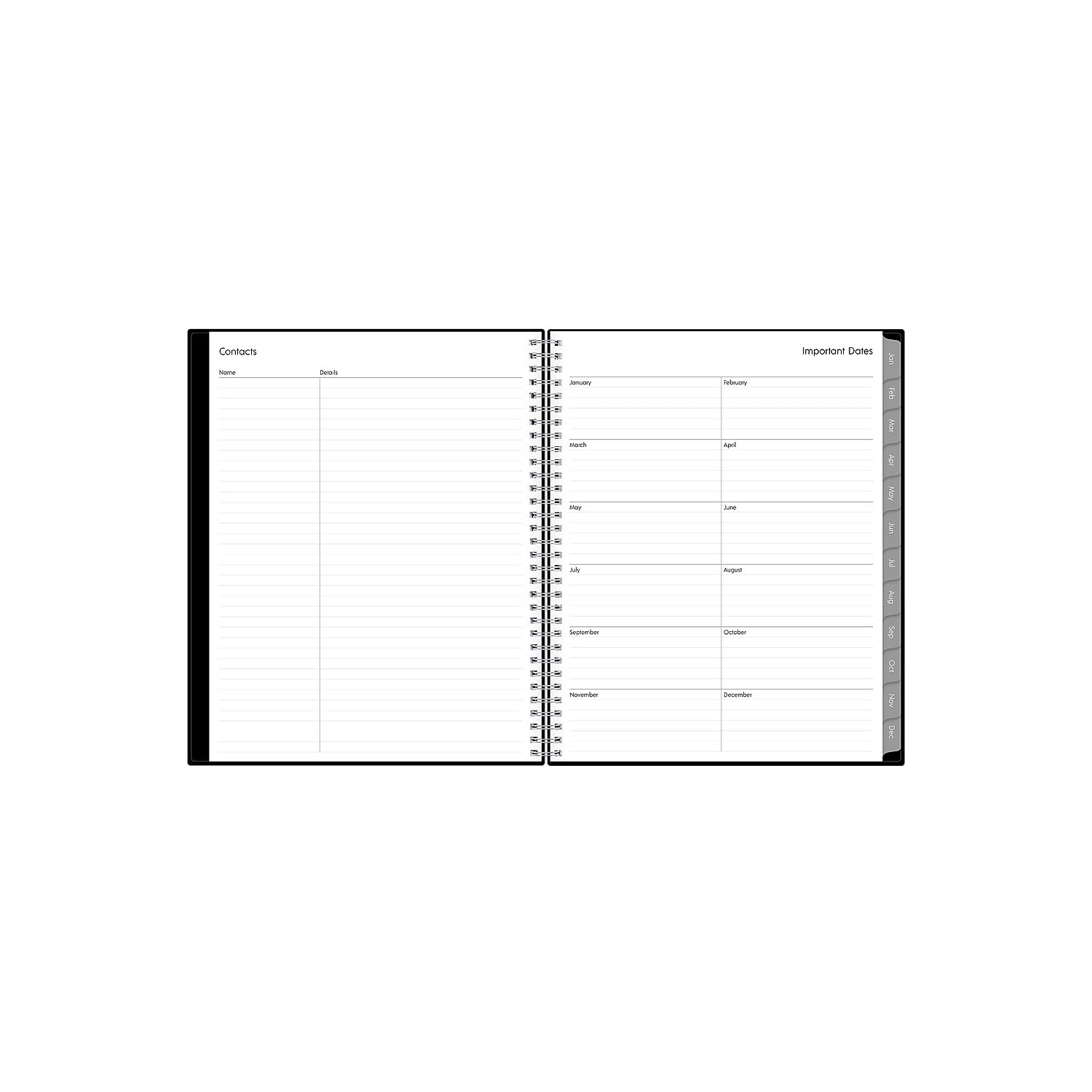 2024 Blue Sky Enterprise 8.5-inch x 11-inch Weekly & Monthly Planner, Black (111288-24)
